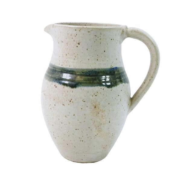 Artist / Craftsmans | Dining | Stoneware Pitcher Gray Artisan Signed ...